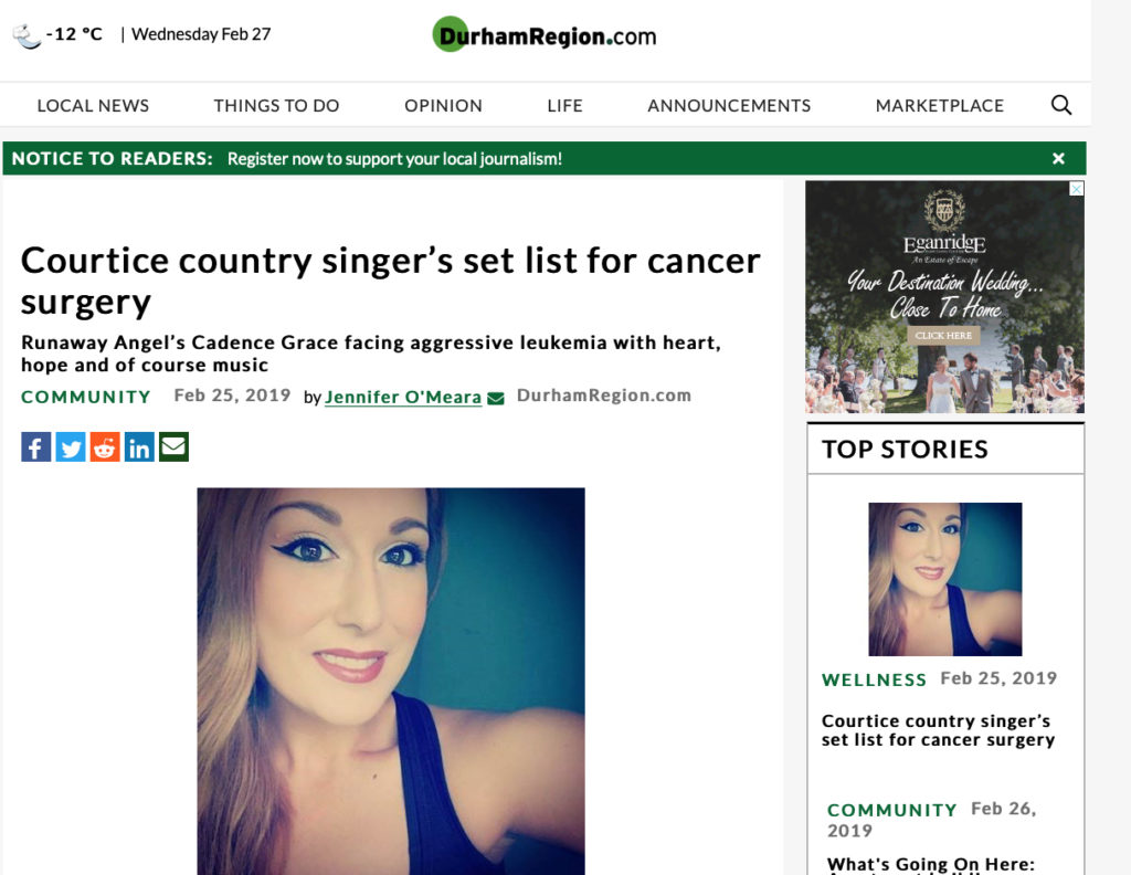 Setlist for Surgery- DurhamRegion.com – LOVE & LEUKEMIA